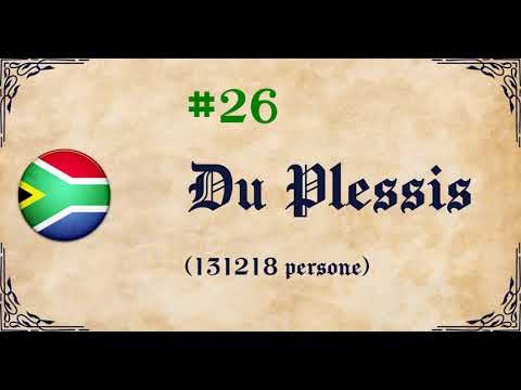50 Cognomi più comuni: Sudafrica