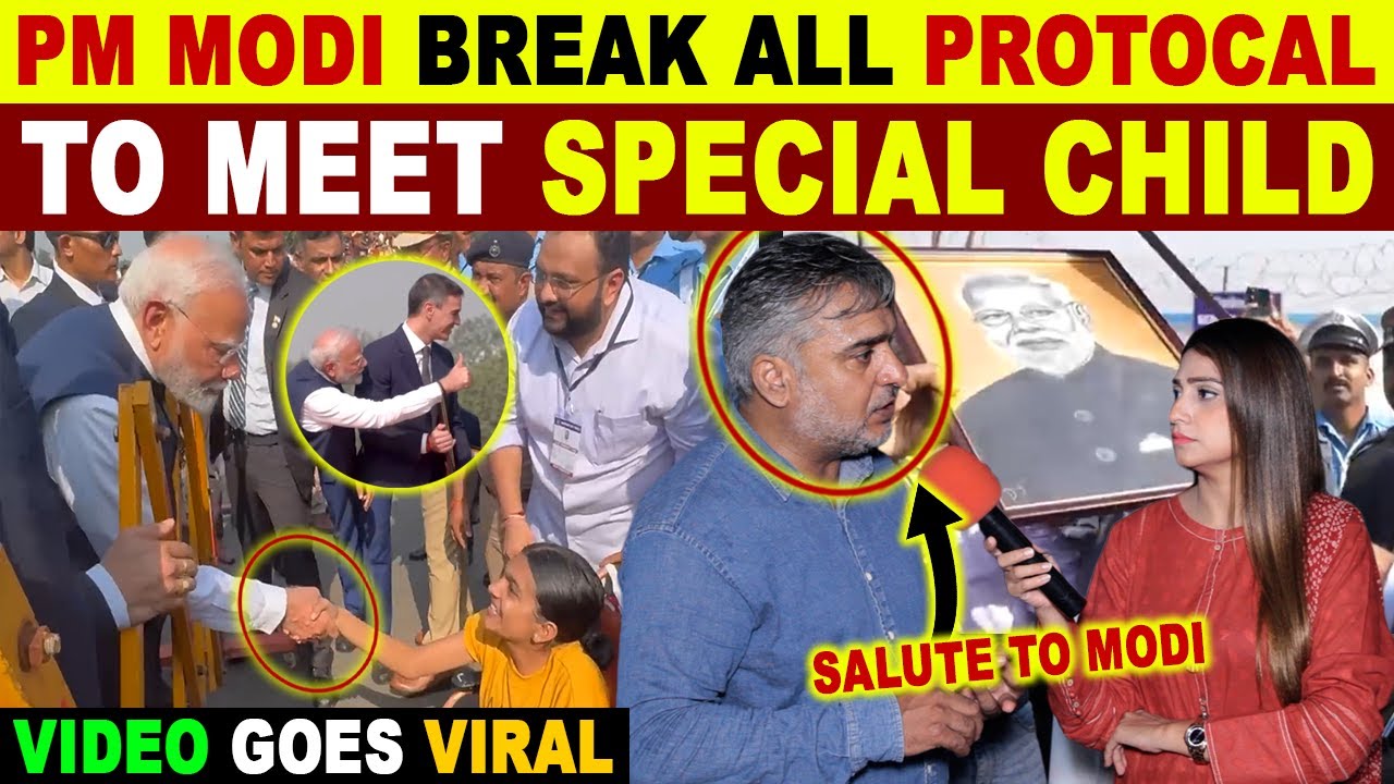 PM MODI BREAK ALL PROTOCAL TO MEET SPECIAL CHILD | VIDEO GOES VIRAL ...