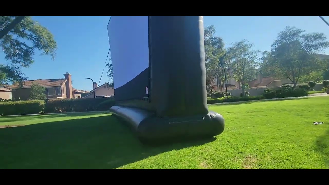 30x17 seamless white cinema projection surface inflatable movie screen ...