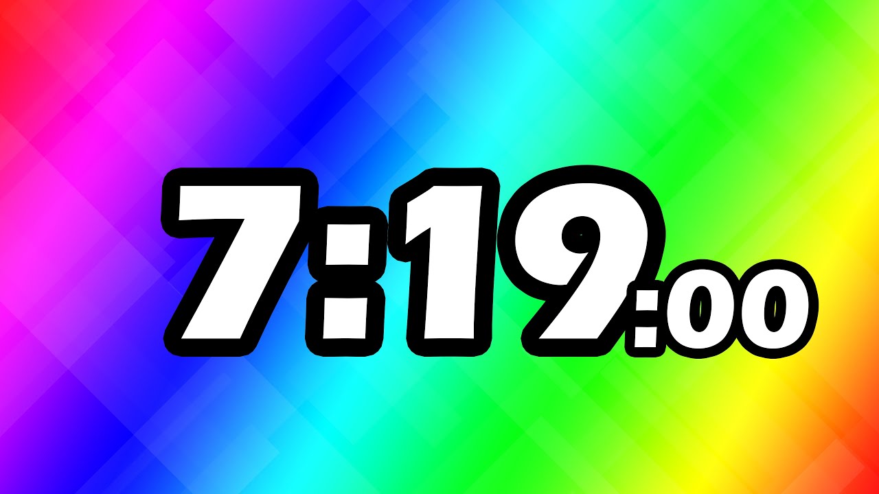 7 Minutes and 19 Second TIMER Countdown - YouTube