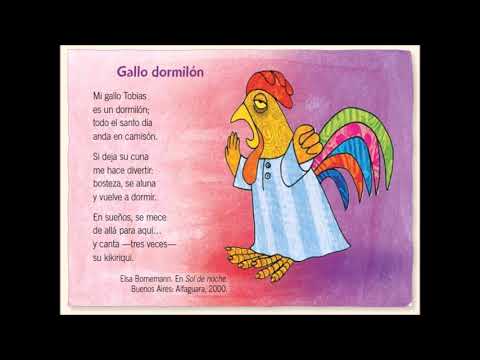 Poema "gallo dormilón" de Elsa Bornemann - YouTube