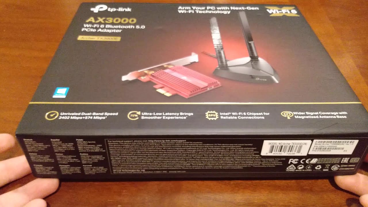 MorEqual's Unboxing: TP-Link Archer TX3000E AX3000 Wi-Fi 6 Bluetooth 5. ...