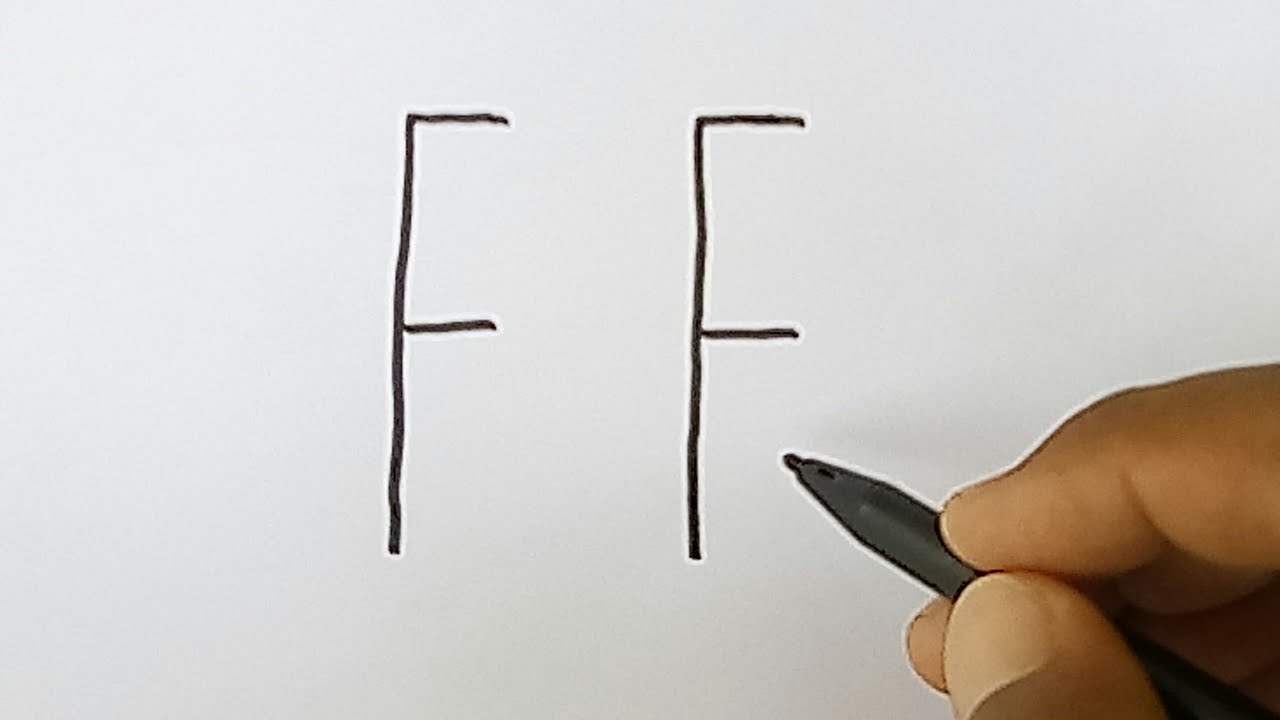 How to draw a horse!horse drawing with FF letter!letter drawing ste by ...