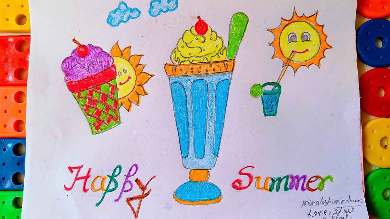 Happy Summer Drawing by @MinakshiMindview Enjoy the Season with Simple ...