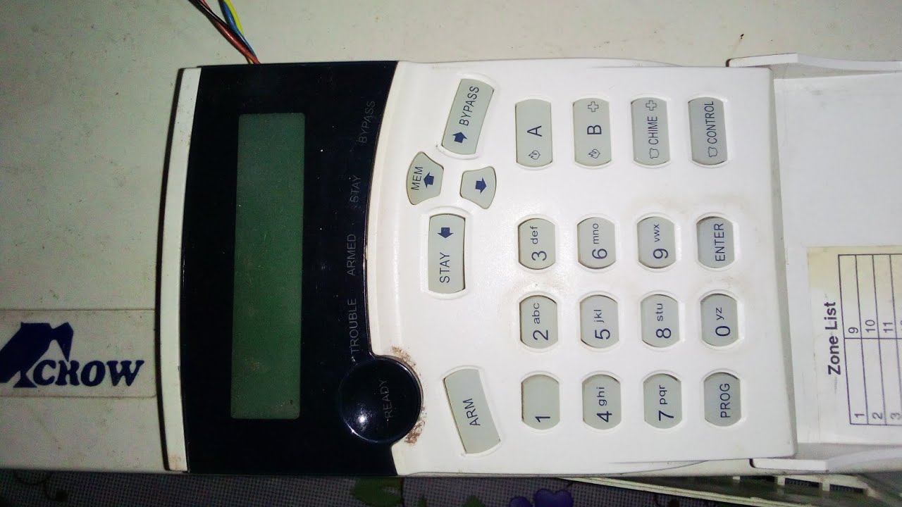 Crow runner 8 zone alarm panel! - YouTube
