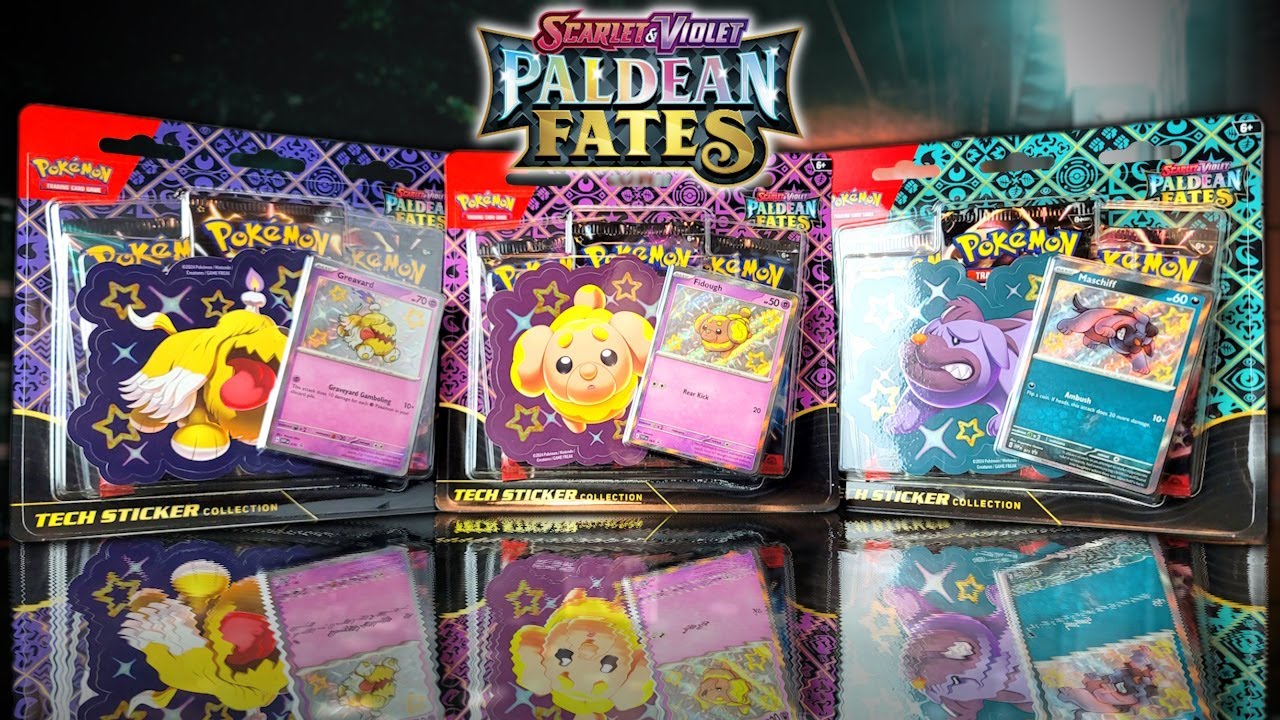 Opening the Paldean Fates Tech Sticker Collections! - YouTube