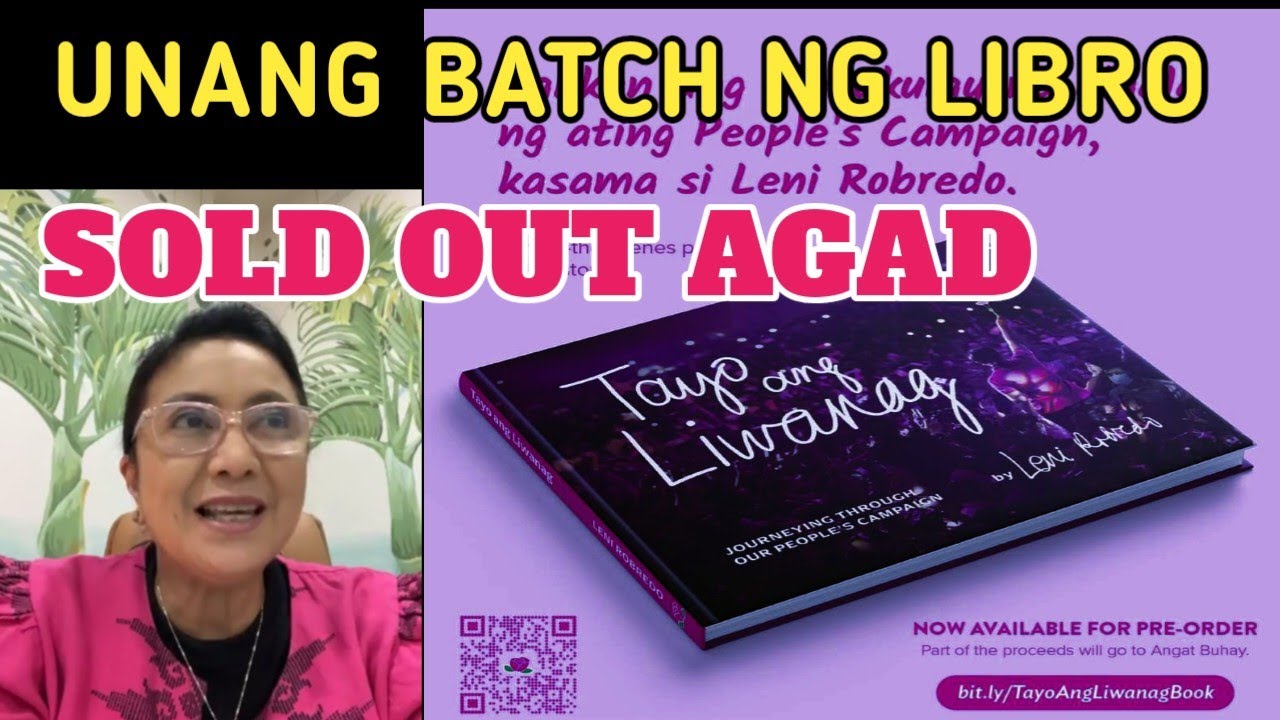 ATTORNEY LENI ROBREDO FACEBOOK LIVE | UPDATING ABOUT THE BOOK "TAYO ANG ...