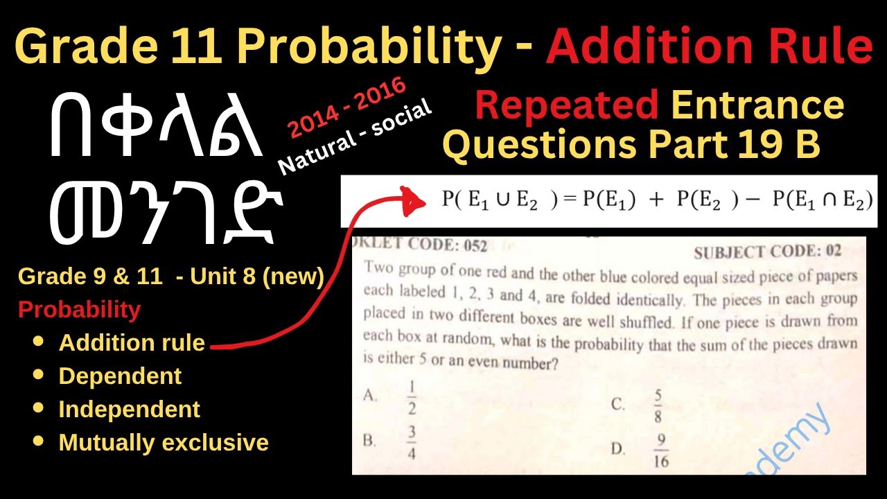 Probability I Addition & Multiplication rule | Dependent | Independent ...