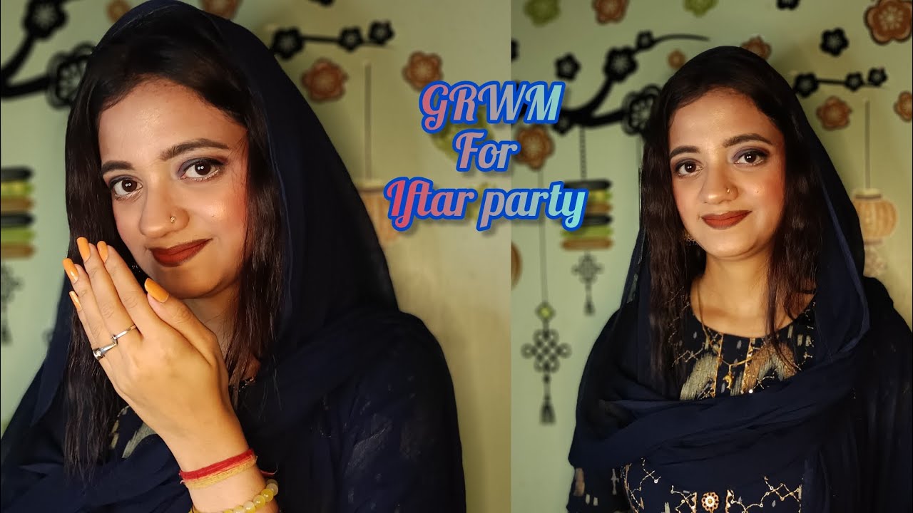 Simple ramadan iftar party makeup look🌛 GRWM for iftar party 🎉 # ...