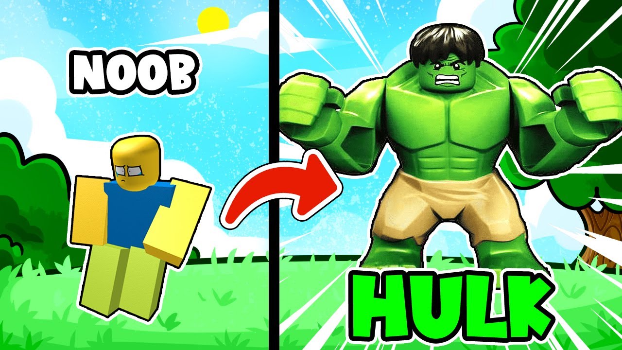 ROBLOX pero SI TE CHETAS PASAS de HUMANO NOOB a HULK!!! - YouTube