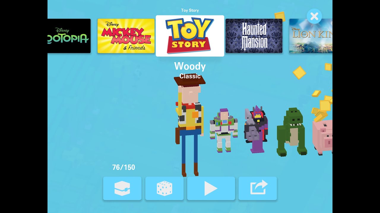 Disney Crossy Road: Gameplay Woody "Longest Run Top 191" (Toy Story ...