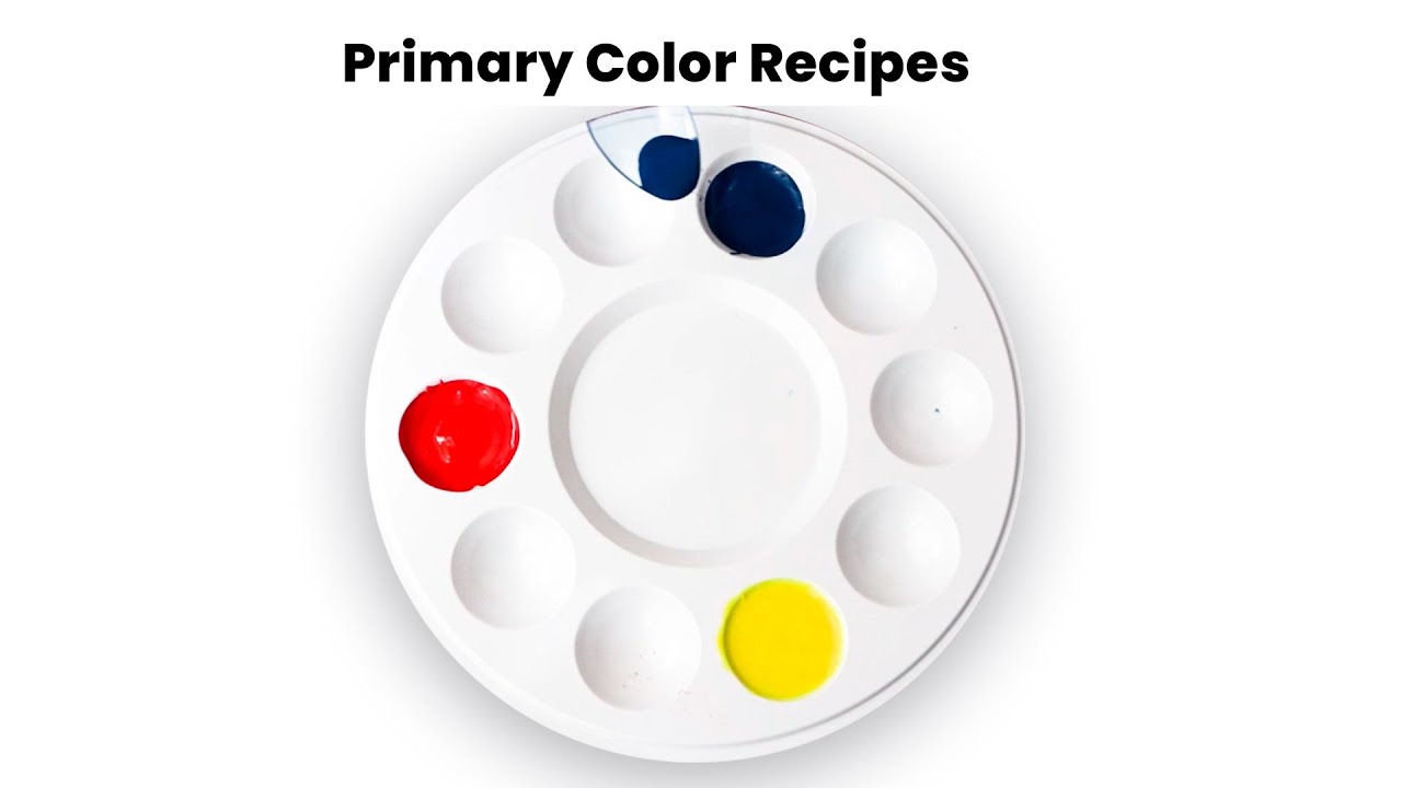Mixing Primary Colors Acrylic Paint - YouTube