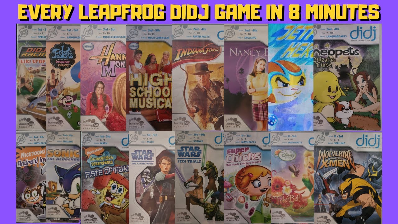 LeapFrog Didj - All 16 Didj games in 8 Minutes - YouTube