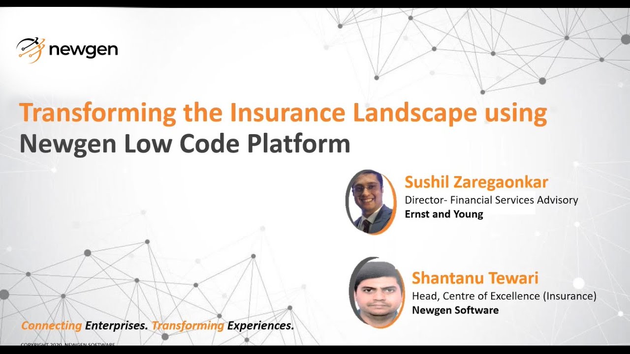 Webinar: Transforming the Insurance Landscape using Newgen Low Code ...