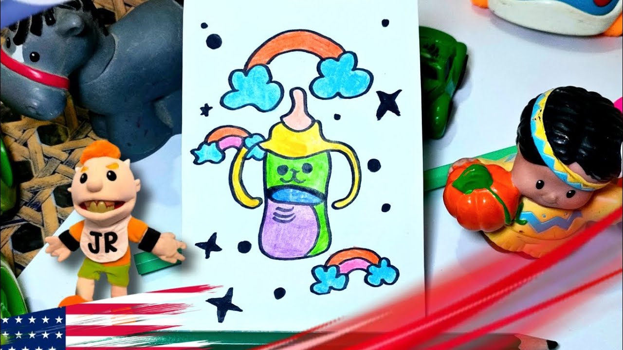 Baby Fider Colorful Drawing With Pencil colors - YouTube