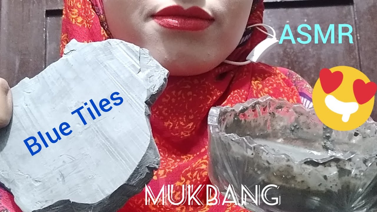 ASMR| Eating Blue Uzbek Clay With Paste| ASMR Crunch| Clay Lover| Wet ...