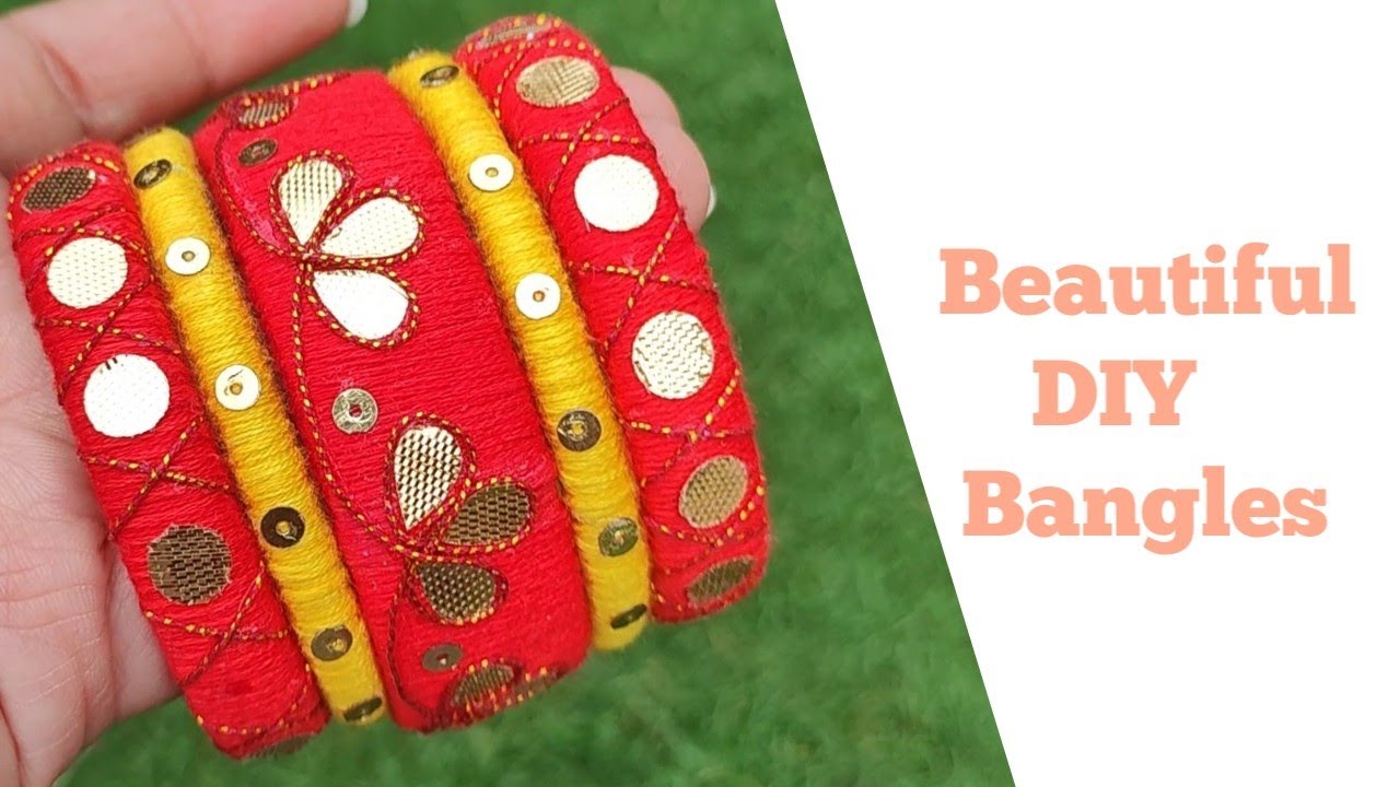 DIY bangles, Gotapatti bangles, handmade jewelry, handcrafted bangles ...
