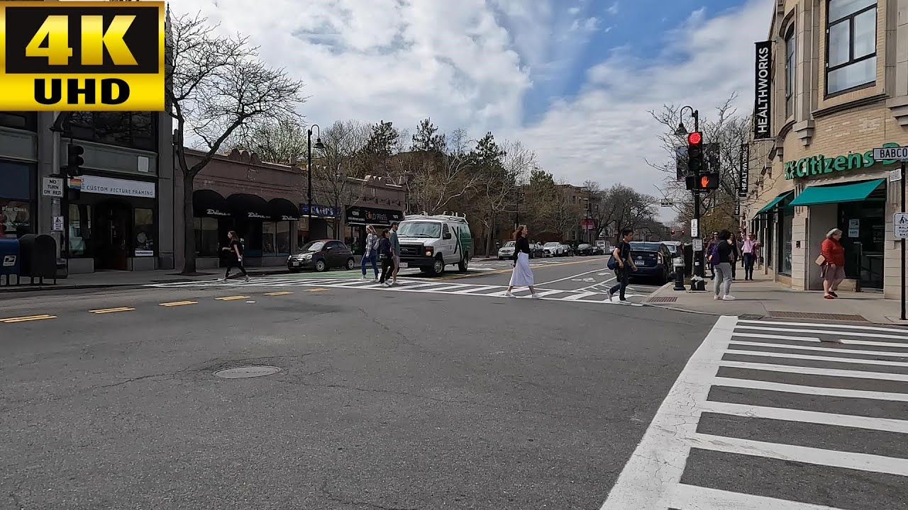 4K Walk in Massachusetts - Coolidge Corner to Packards Corner - YouTube