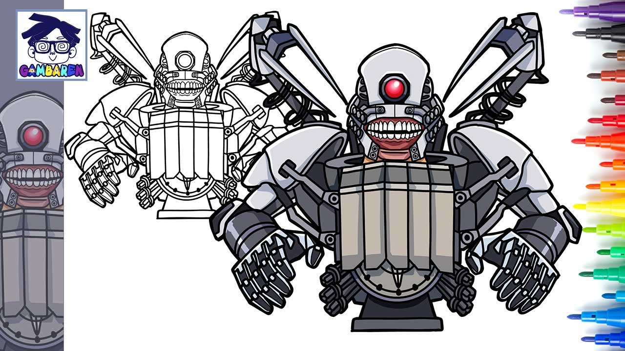 Cara Menggambar New Skibidi MONO EYES Soldier Skibidi Toilet Multiverse ...