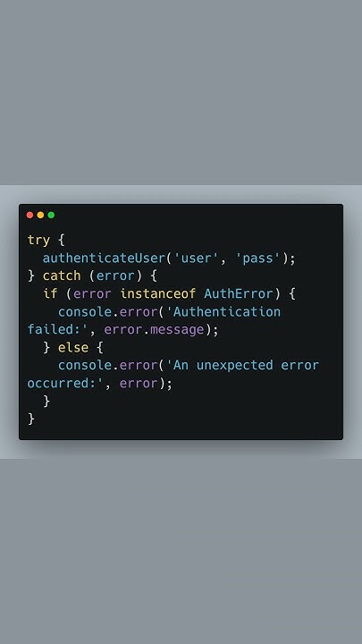 Master Auth Errors in JS #JavaScript - YouTube