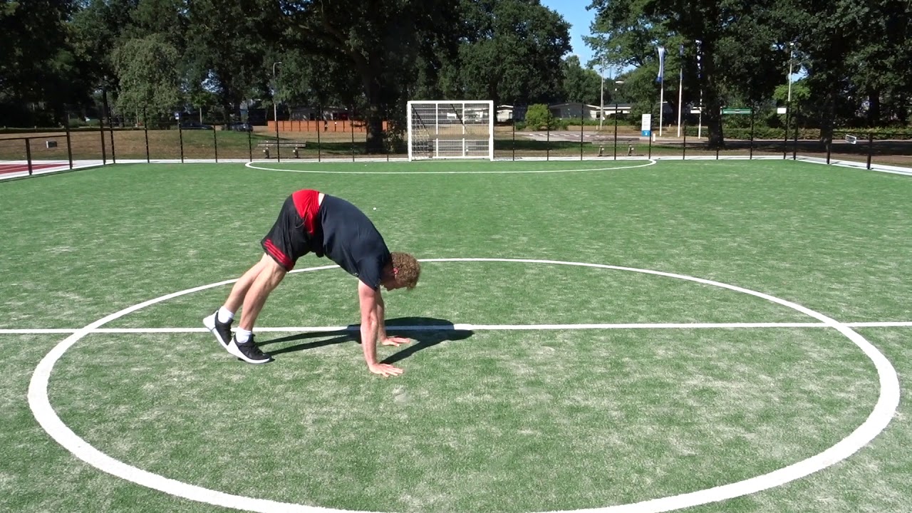 Hamstring stretch to push up - YouTube