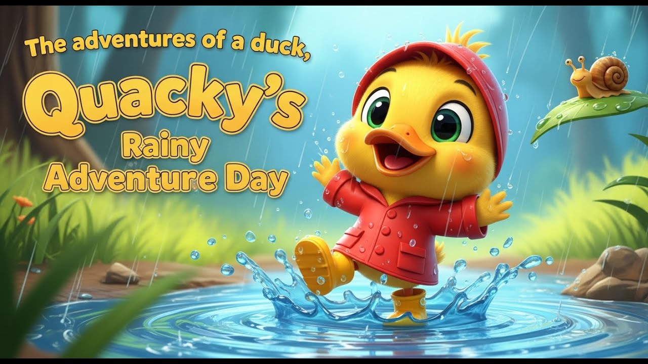 Splash into Fun! The adventures of a duck, Quacky's Rainy Adventure Day ...