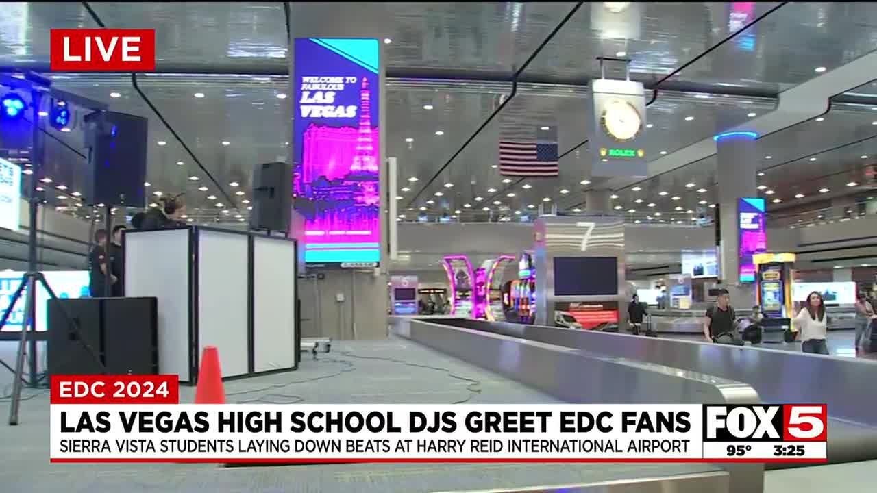 Las Vegas high school DJs greet EDC fans - YouTube