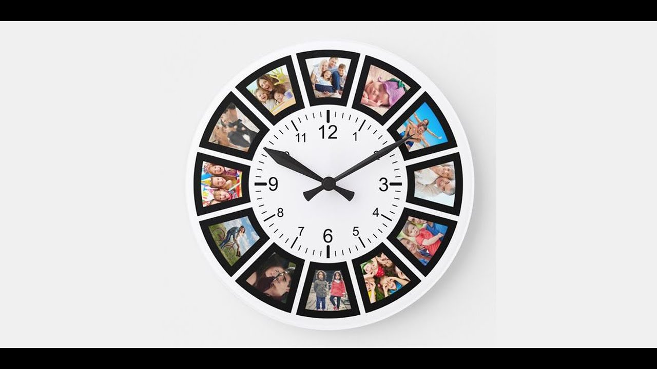 3d clock photo frame - YouTube
