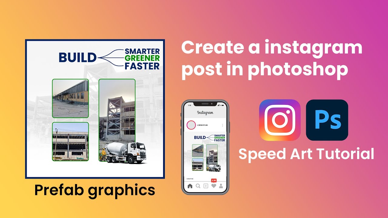 How to Design Instagram Posts with Photoshop | Photoshop Tutorial - YouTube