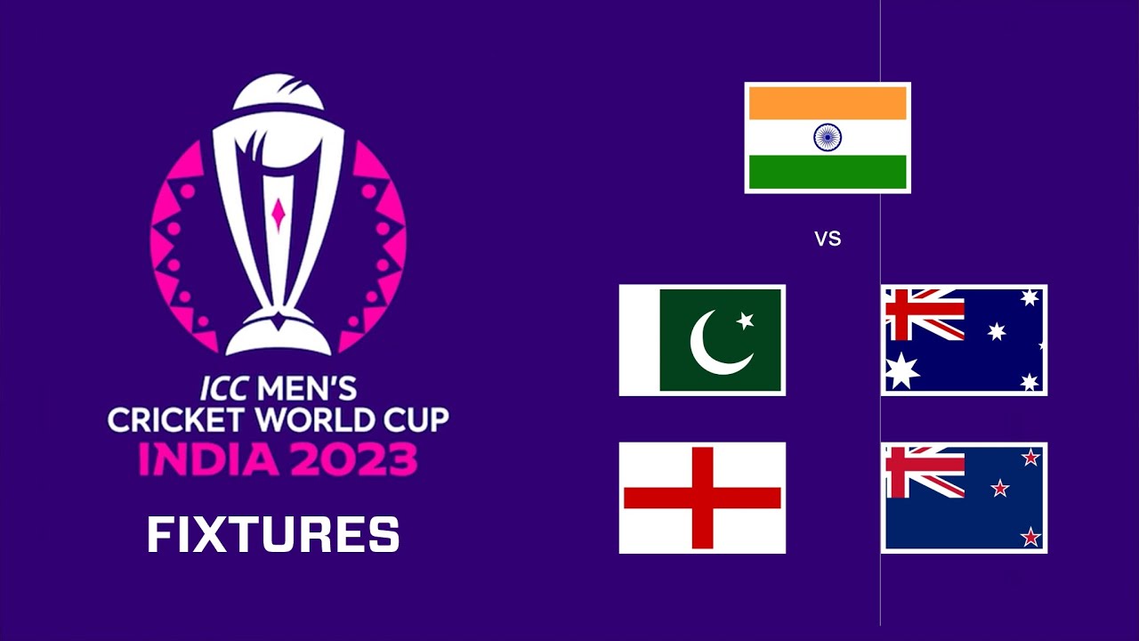 CRICKET WORLD CUP 2023 FIXTURES | IND vs PAK on 15 - YouTube