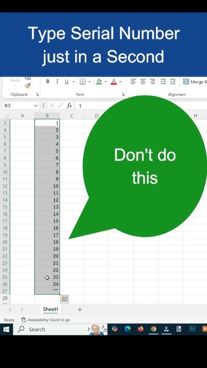 Excel Shortcut for Serial Number 👉🤨 #excel #excelshortcuts #shorts - YouTube
