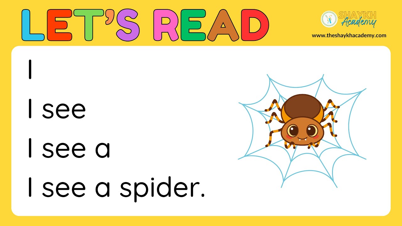 Let's Read | Spider 🕷️ | Learn to Read Simple Sentences | Reading ...