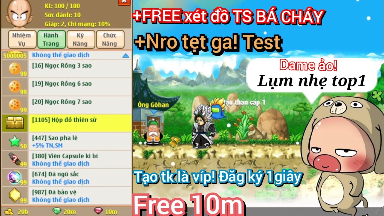 NRO LẬU|SEVER TEST FREE SKH THIÊN SỨ ĐAME ẢO CỰC PHÊ MỚI MỞ TEST HÀNG ...