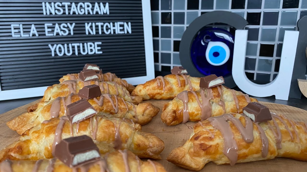 🇫🇷🇧🇪 croissants au chocolat kinder 🤤 délicieux et simple à faire , à la ...