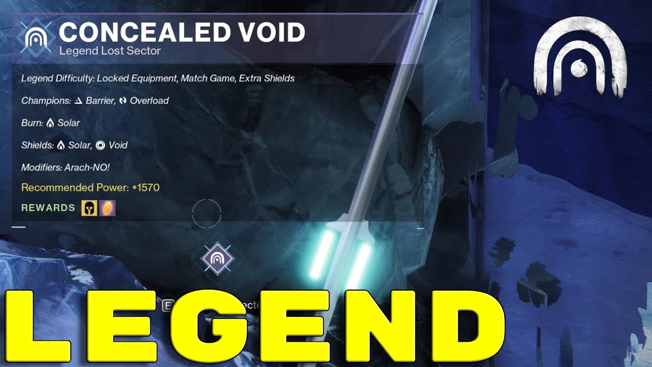 Destiny 2 Concealed Void Lost Sector Legend Solo Flawless | Location In Europa - YouTube