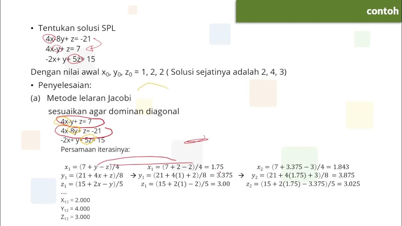 Metode Numerik Jacobi dan Gauss Seidel - YouTube