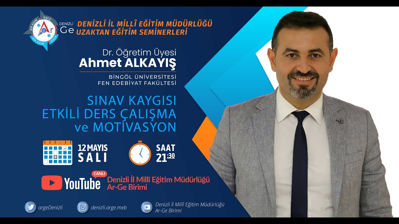 SINAV KAYGISI ETKİLİ DERS ÇALIŞMA ve MOTİVASYON-(Dr. Öğretim Üyesi ...
