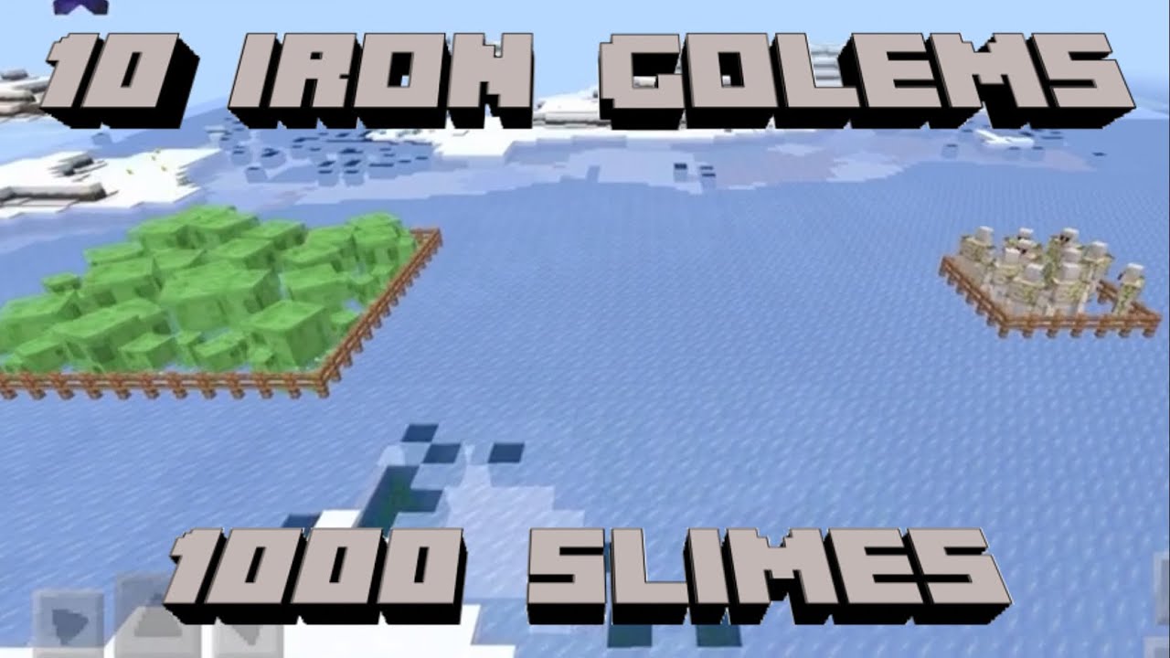 10 Iron Golems Vs 1000 Slimes - YouTube