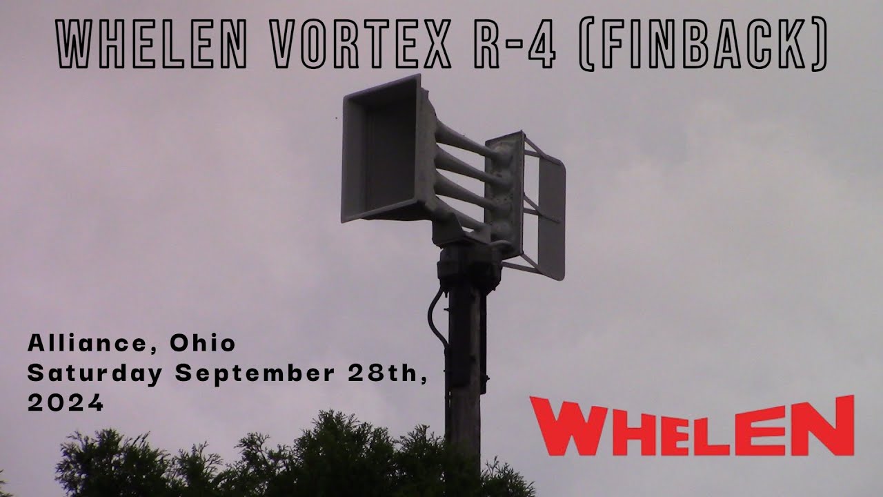Saturday Siren Test with a Whelen Vortex R-4 in Alliance, Ohio - YouTube