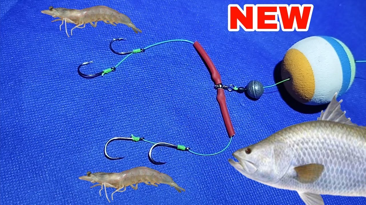 Many Don't Know! Tutorial on How to Make Fishing Rigs Using Live Shrimp ...