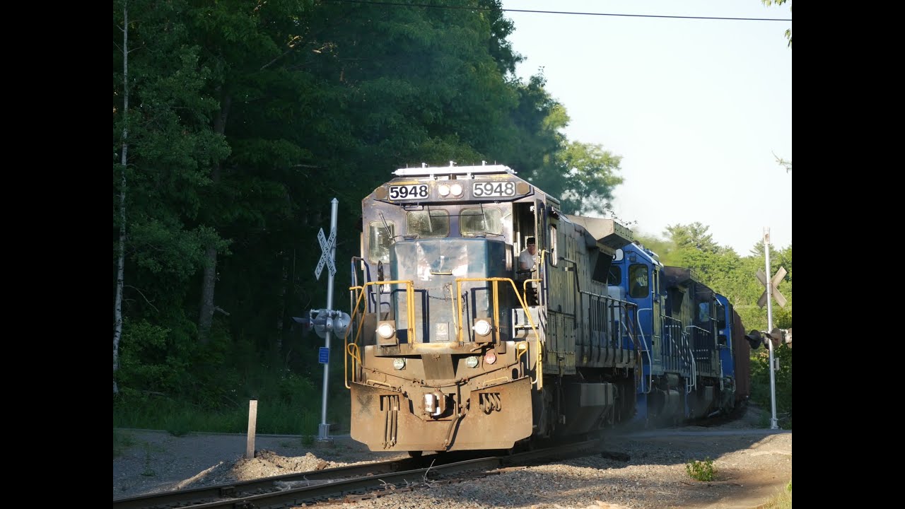 MEC 5948 leads NMWA West out of Northern Maine Junction 6/18/20 - YouTube