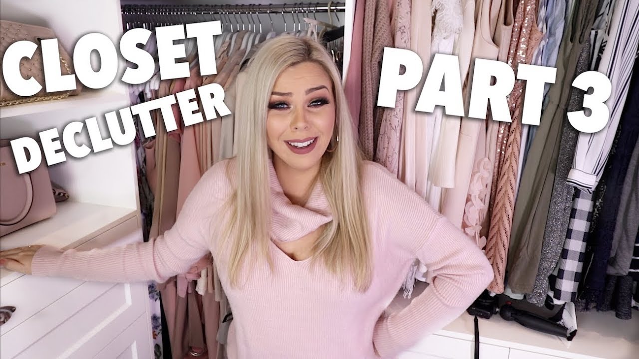 CLOSET DECLUTTER - Part 3 - Coats, Dresses & Cardigans - YouTube