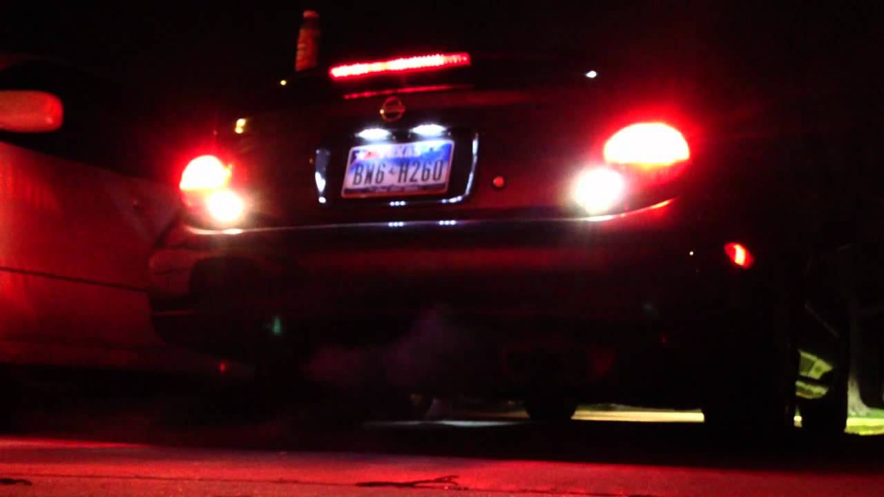 Hid reverse tail lights and led turn signals on 2003 maxima - YouTube