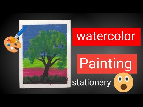 watercolor mini painting tutorial step by step - YouTube