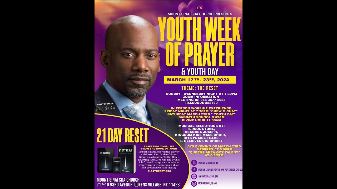 March 23, 2024-Sabbath Worship Ft.Pastor Paul Graham- Youth Day - YouTube