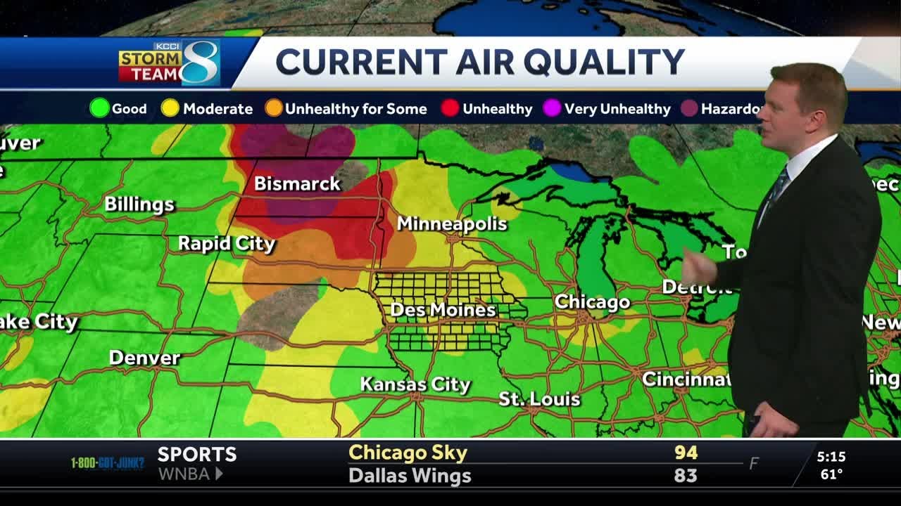 Iowa weather: Smoky sunshine and hot today - YouTube