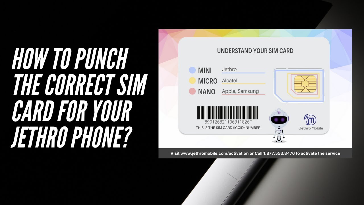 How to Remove the Correct Size of SIM Card From Jethro Phones - YouTube