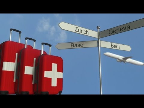 Travel Baggage Featuring Flag of Switzerland | Motion Graphics - Videohive template