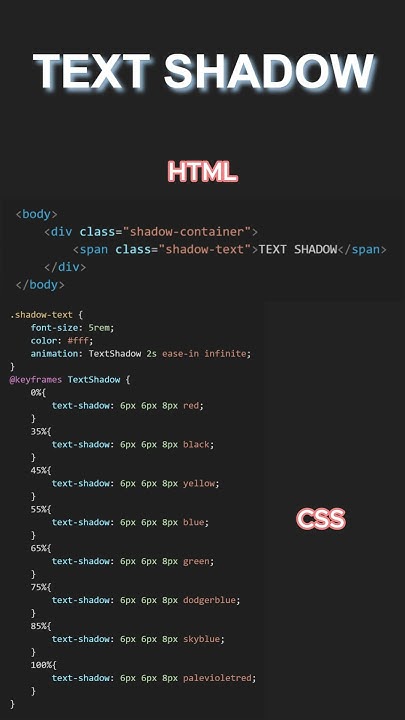 Make Text Shadow Effect Only Html Css Css Coding Cssanimation Codingcss Html Chroengping