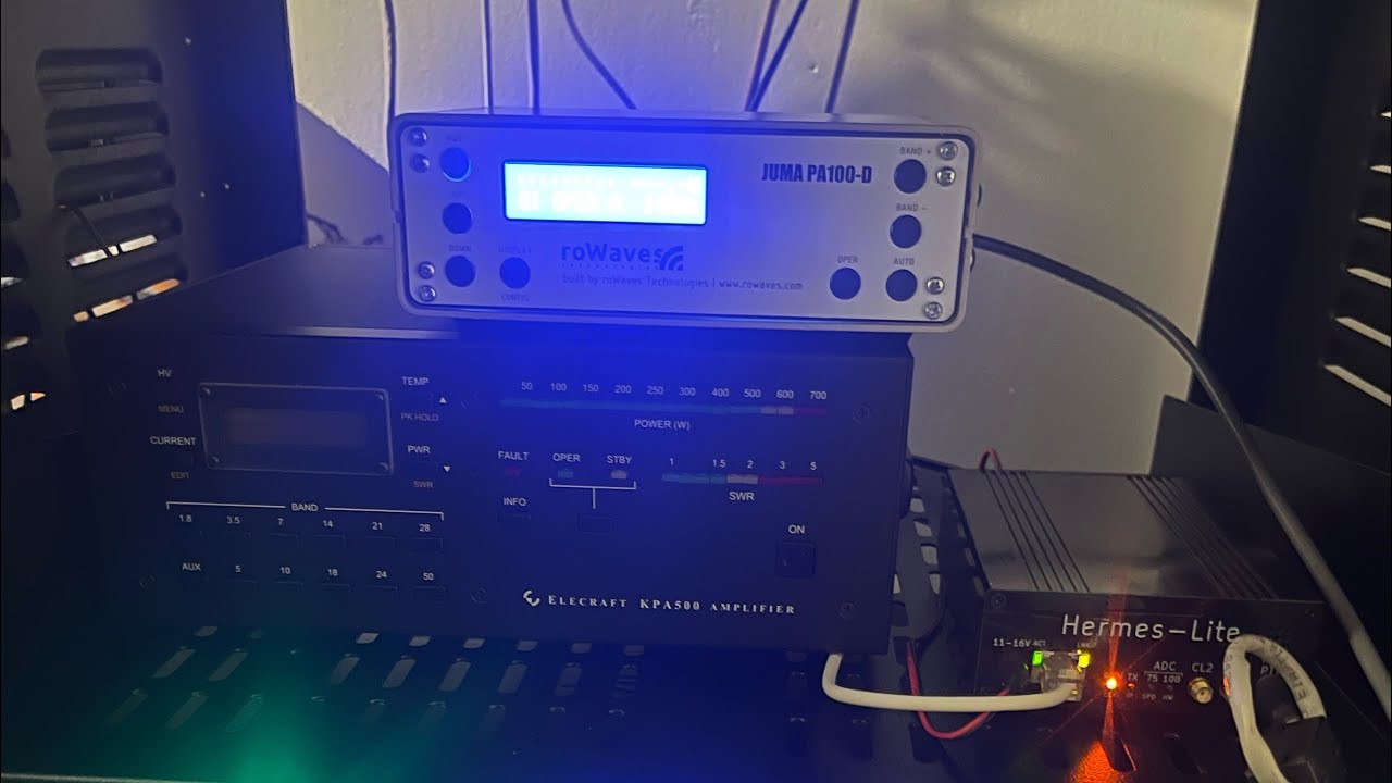 Hermes Lite 2 and Juma PA100D 100w HF Amplifier - YouTube